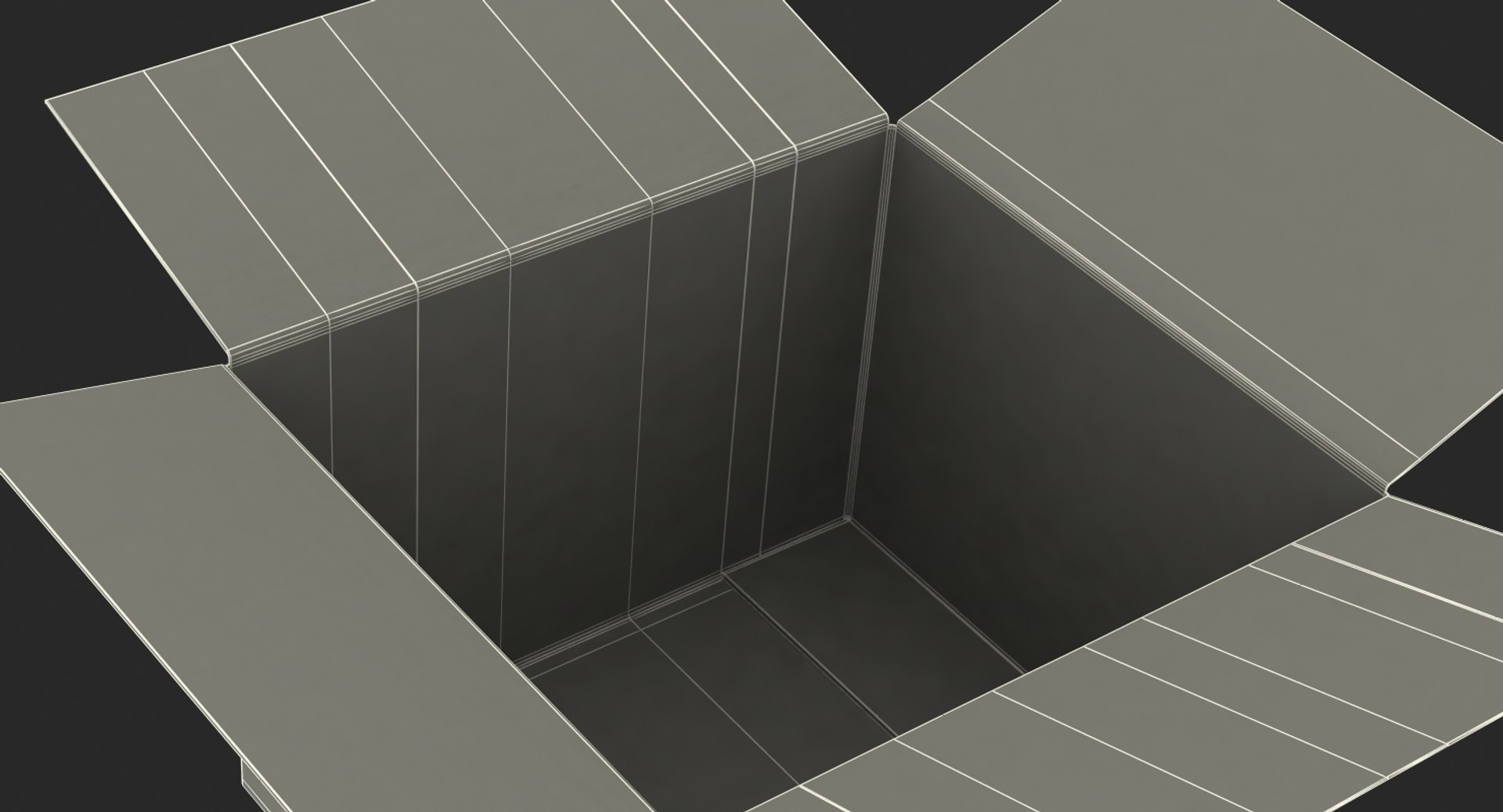 Open old cardboard boxes 3D model - TurboSquid 1306767