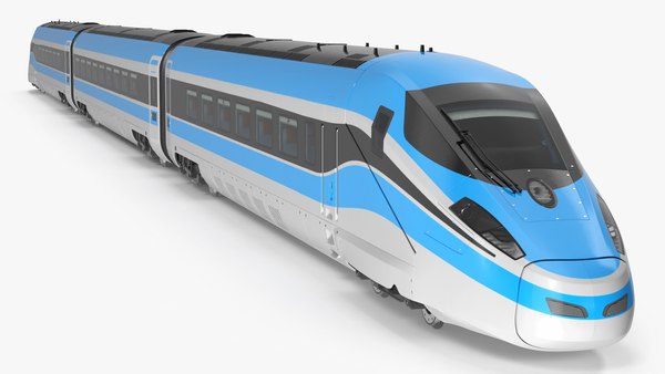 modelo 3d Tren de Alta Velocidad Azul - TurboSquid 2092168
