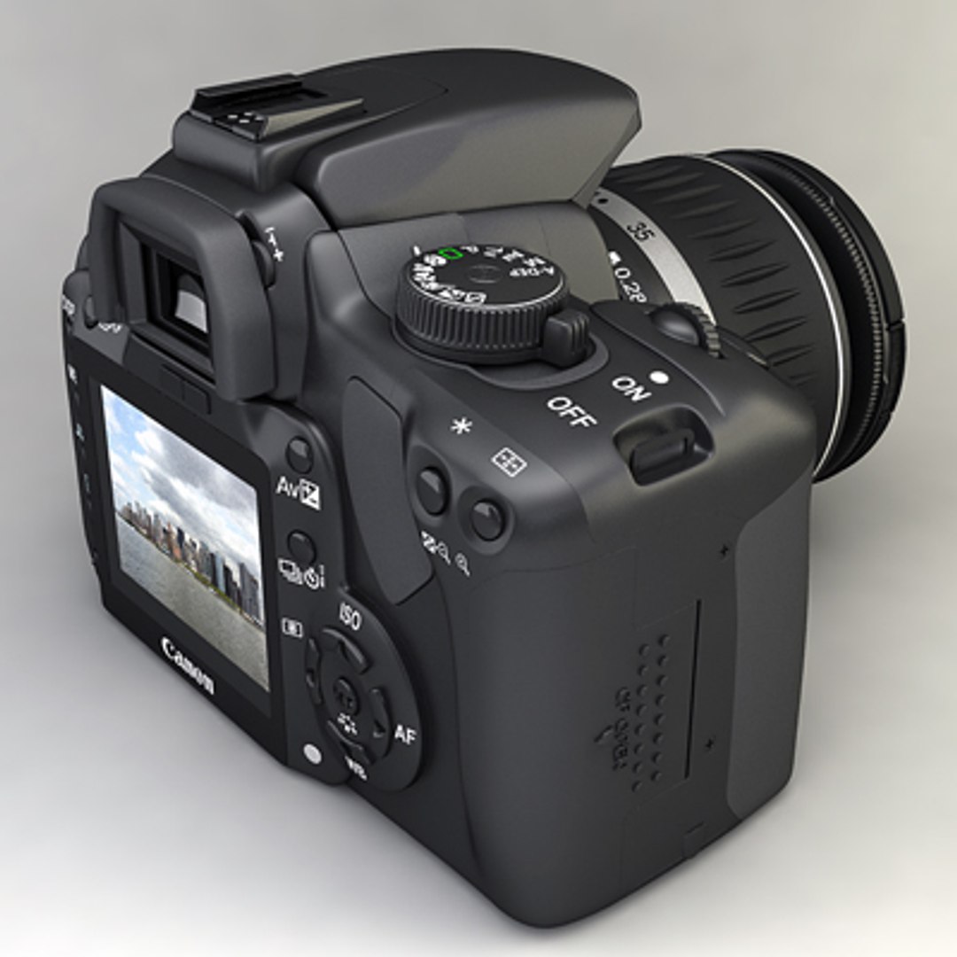 canon xti 400d lens 3d model