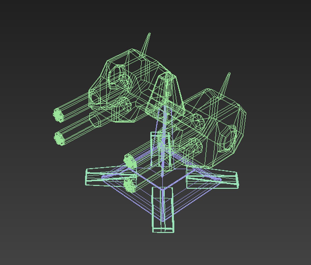 Machine gun turret 3D model - TurboSquid 1638698