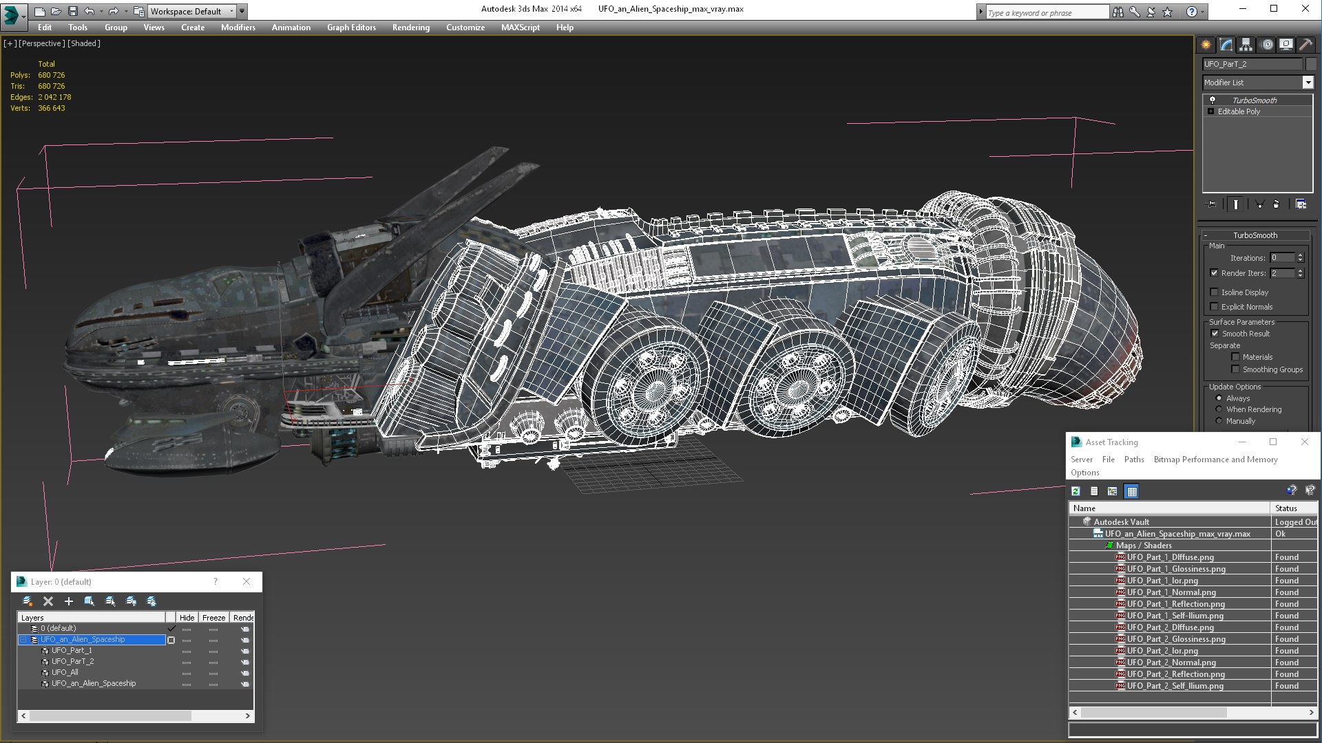 UFO An Alien Spaceship 3D Model - TurboSquid 2136659