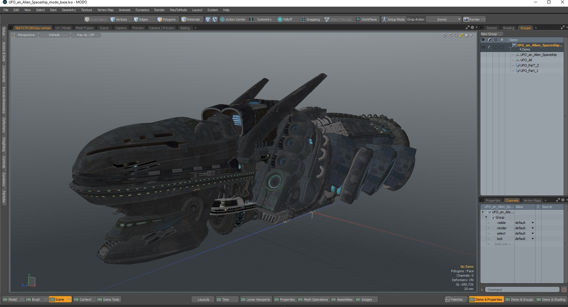 UFO An Alien Spaceship 3D Model - TurboSquid 2136659