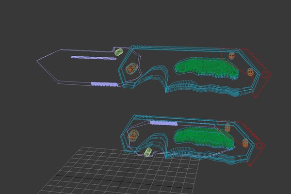 3d model knife