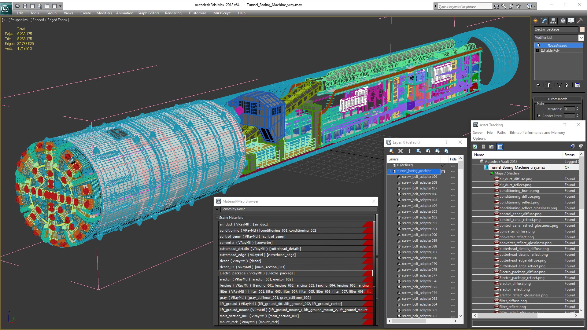 3D model tunnel boring machine - TurboSquid 1439281