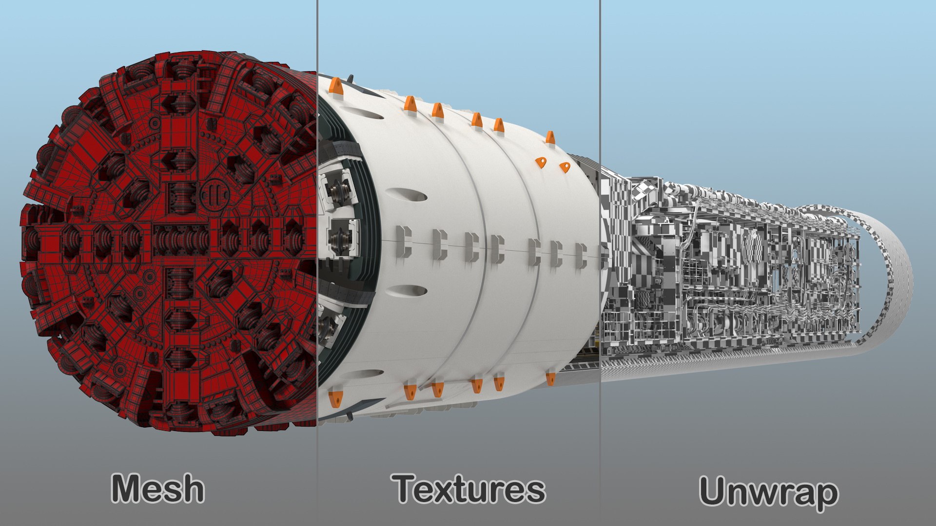 3D model tunnel boring machine - TurboSquid 1439281