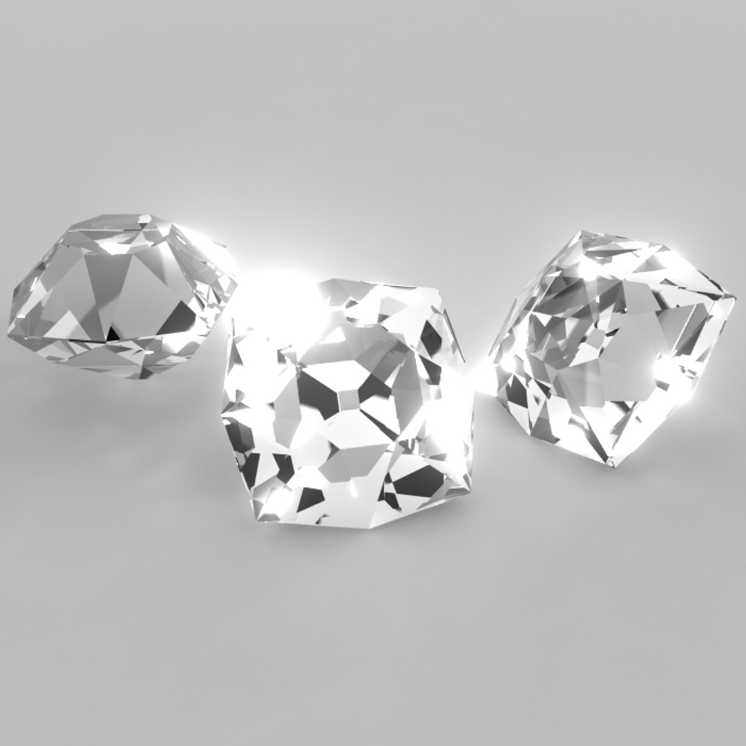 old square cut diamond 3d 3ds