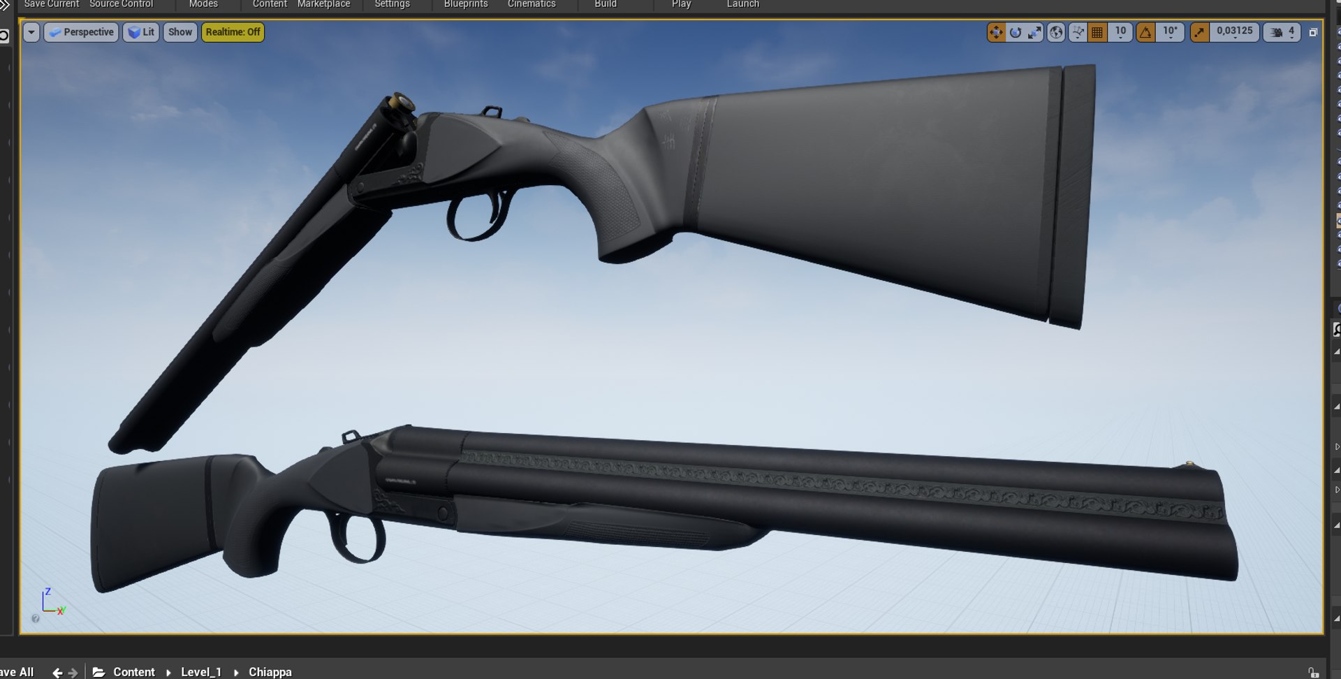 Shotgun Chiappa Triple Threat 3D - TurboSquid 1901868