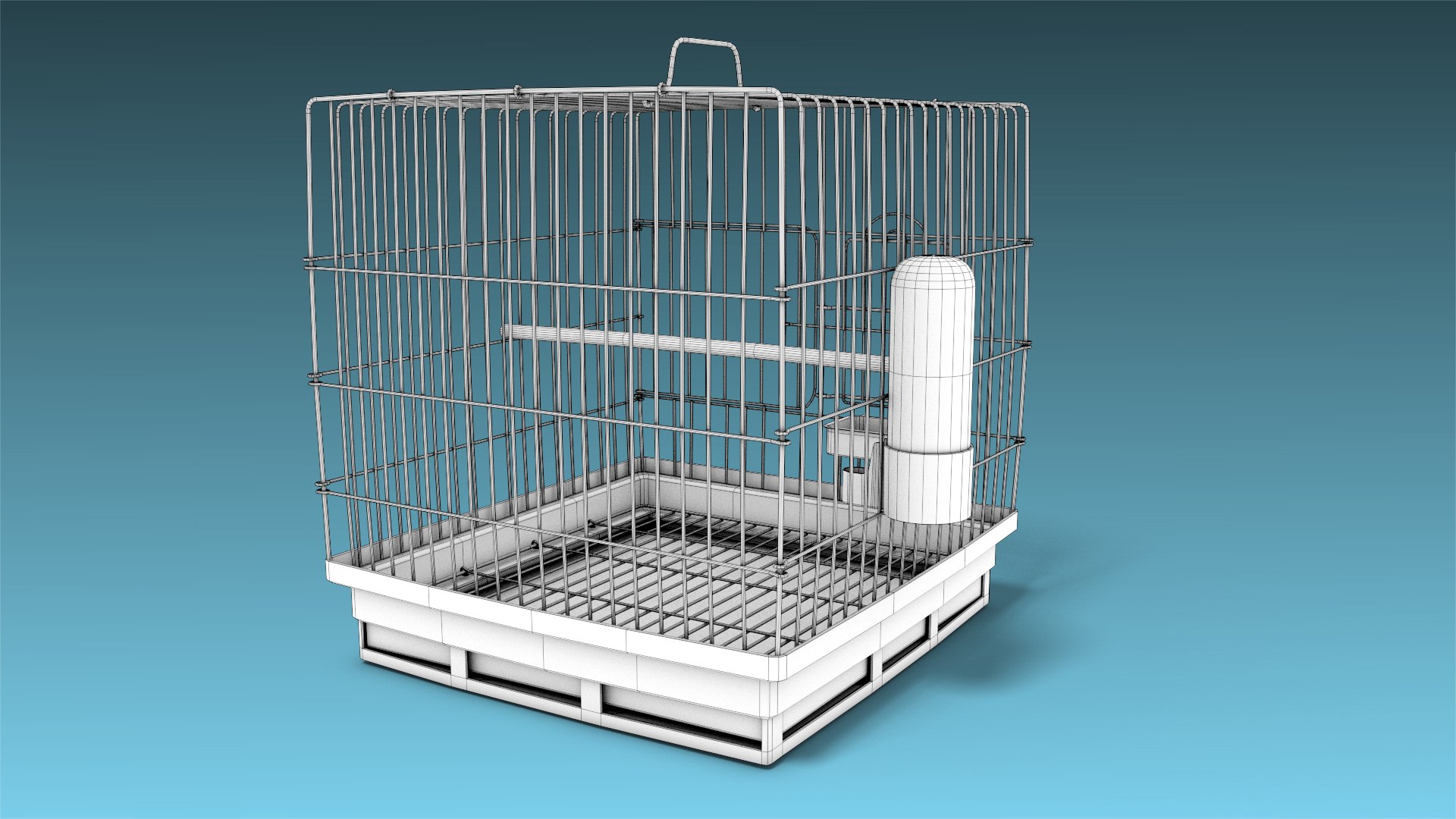 Low-poly Bird Cage 3D Model - TurboSquid 1630421