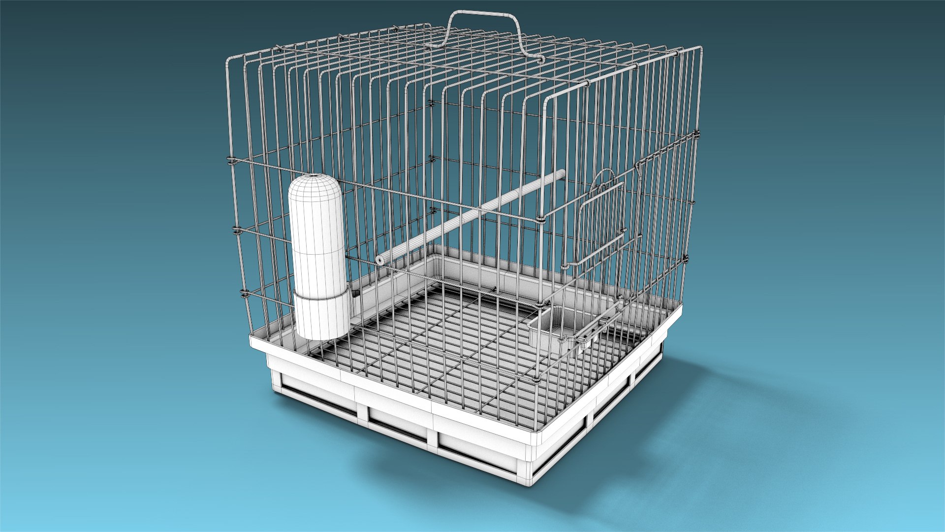 Low-poly Bird Cage 3D Model - TurboSquid 1630421