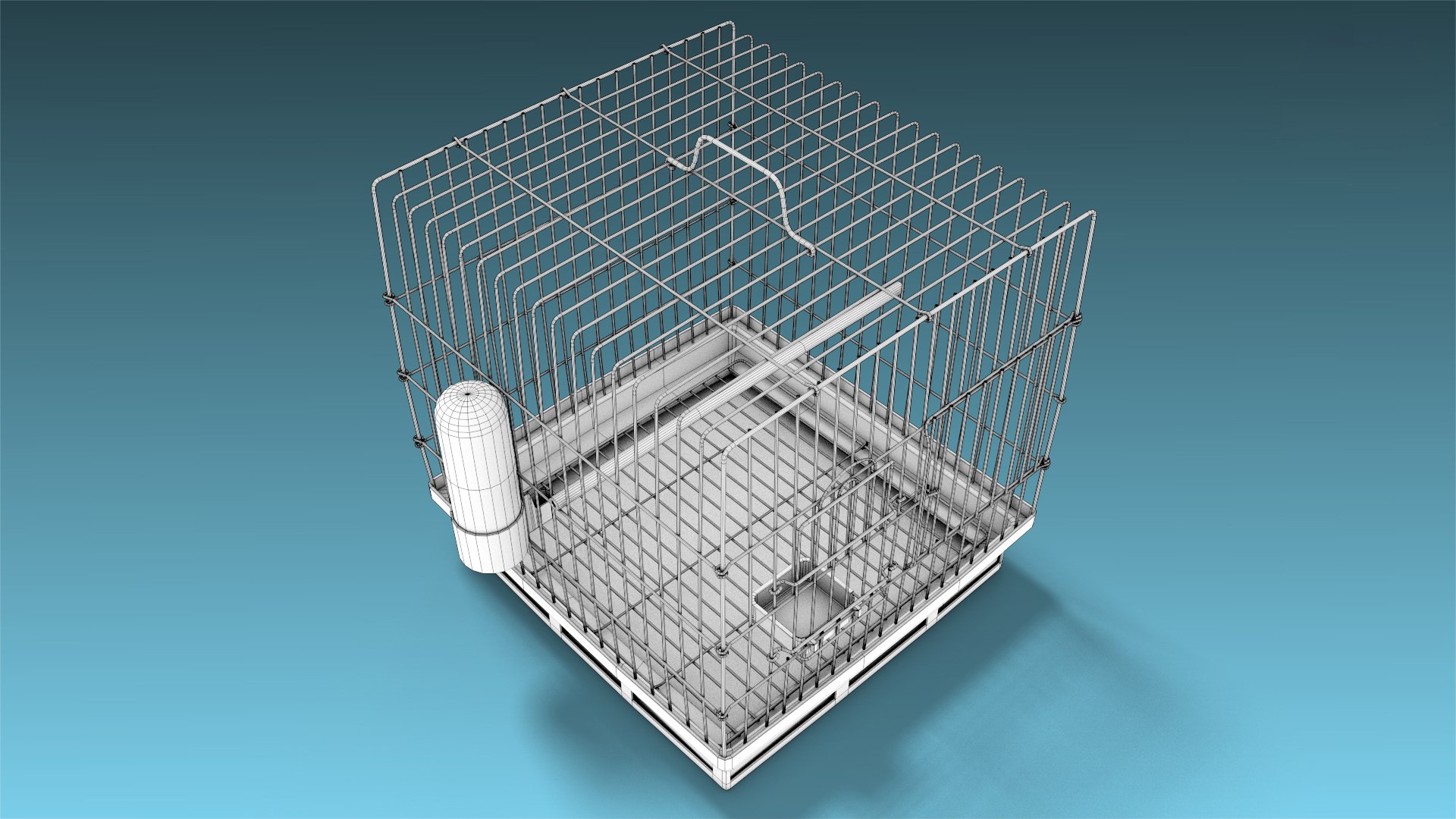 Low-poly Bird Cage 3D Model - TurboSquid 1630421
