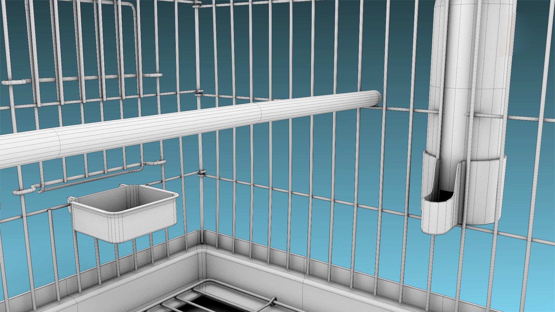 Low-poly Bird Cage 3D Model - TurboSquid 1630421