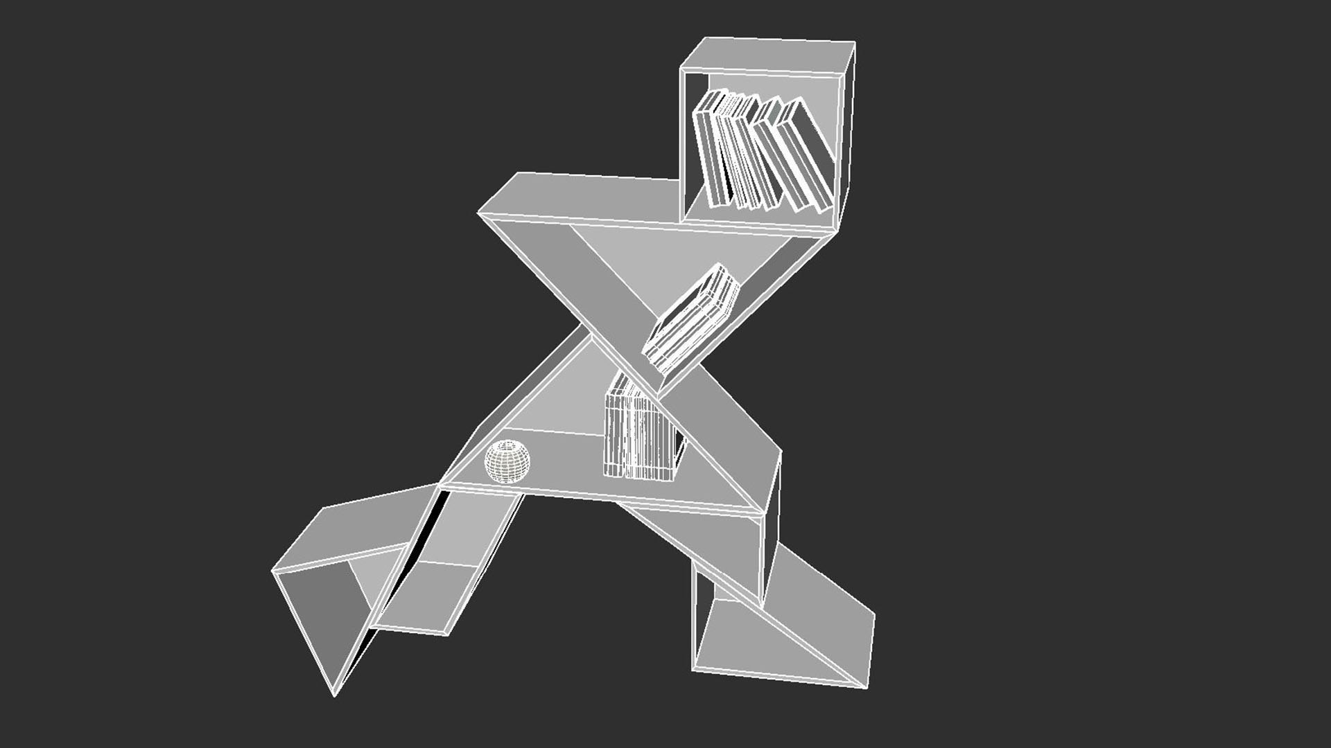 Estanteria moderna 3D model - TurboSquid 2019476