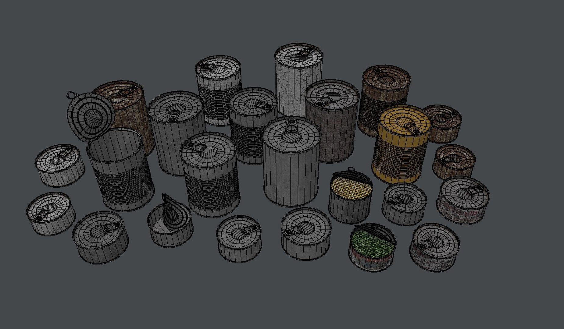 Cans pack 3D model - TurboSquid 1507103
