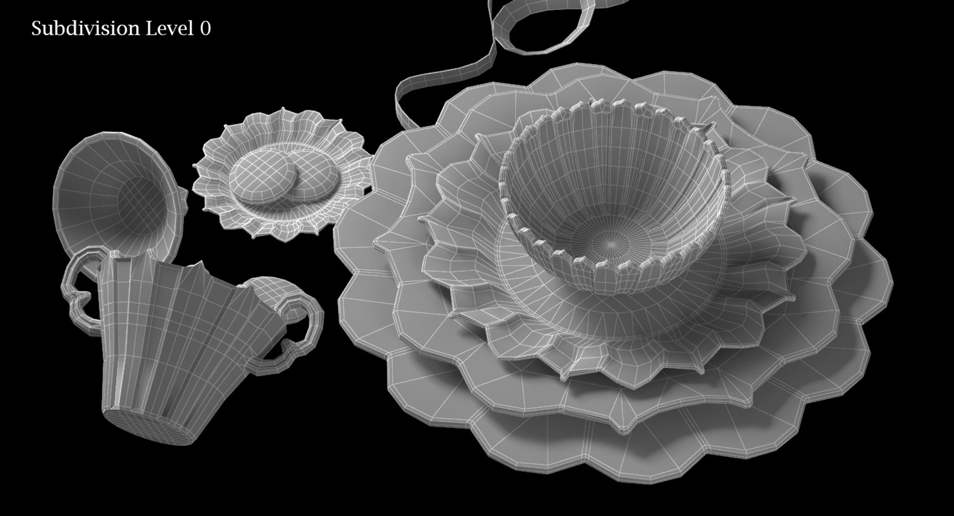 Tableware Set Model - TurboSquid 1202816