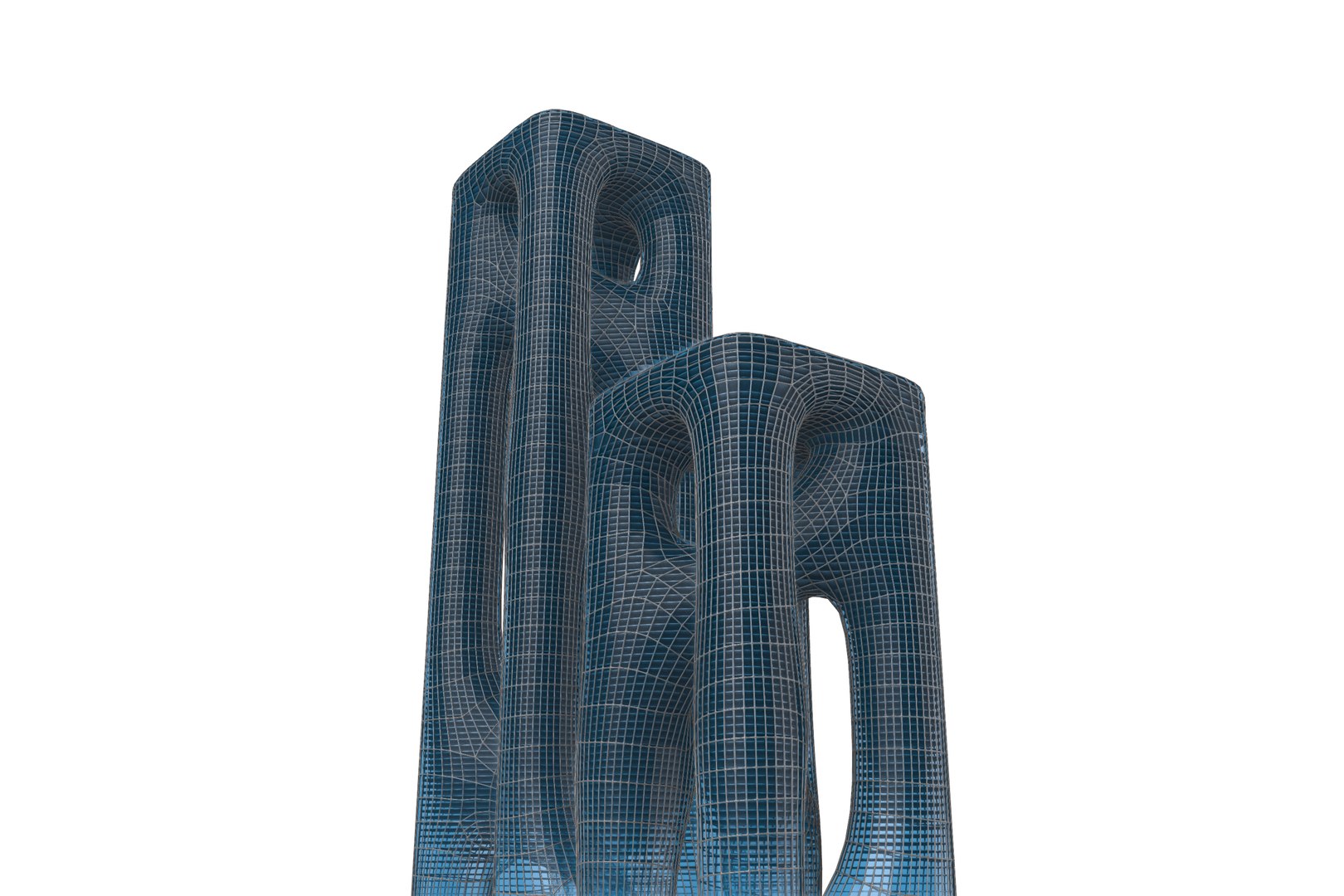 Multi Linked Twin Towers Model - TurboSquid 2047382