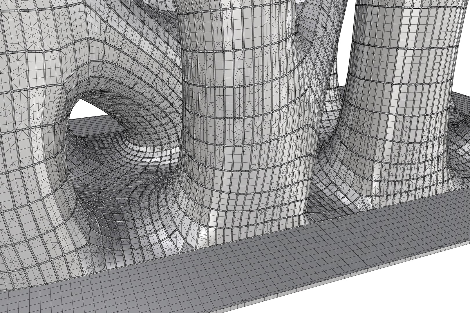 Multi Linked Twin Towers model - TurboSquid 2047382