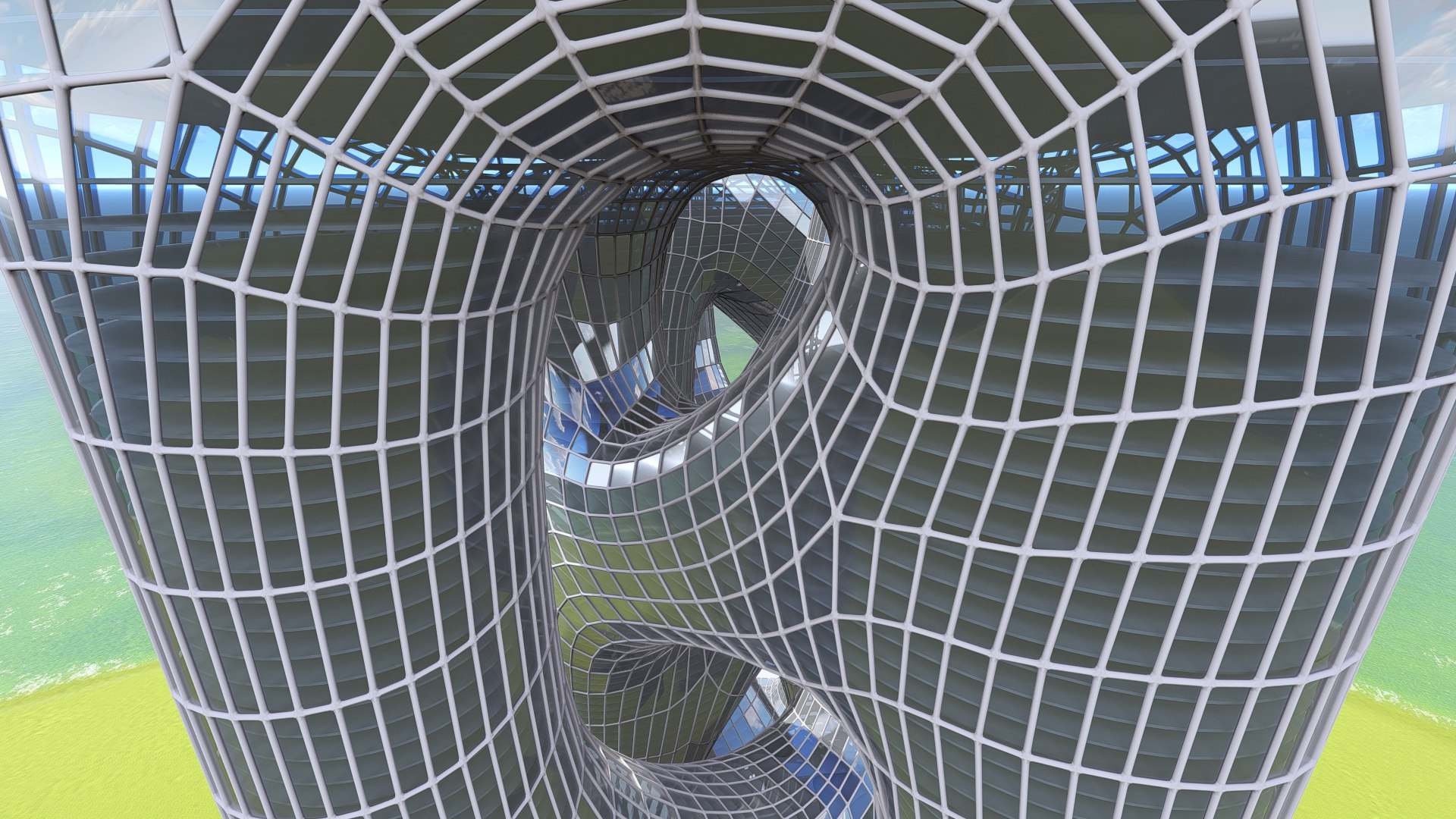 Multi Linked Twin Towers Model - TurboSquid 2047382