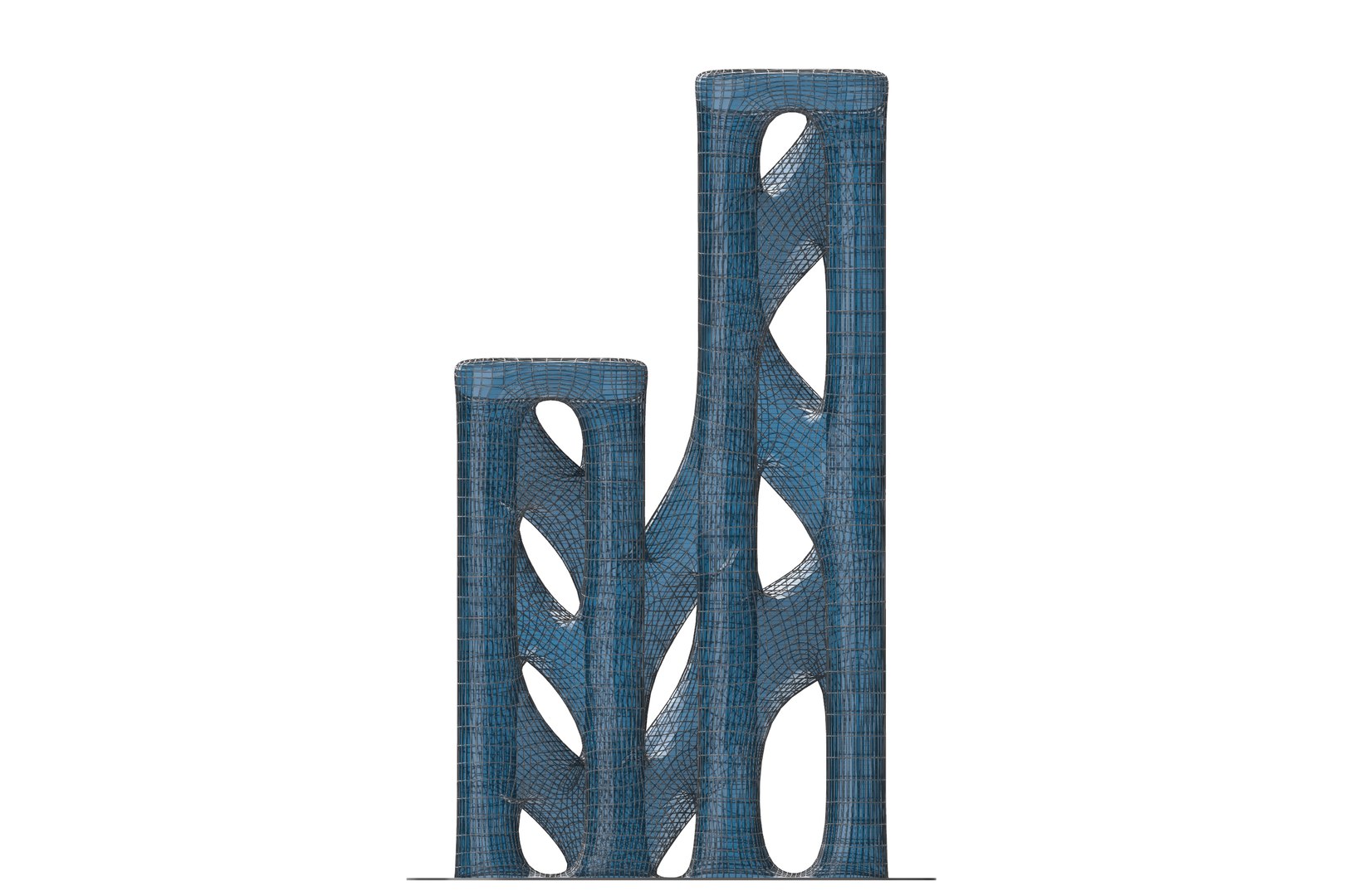 Multi Linked Twin Towers Model - TurboSquid 2047382