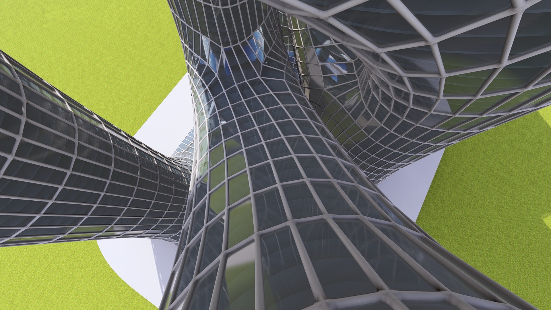 Multi Linked Twin Towers Model - TurboSquid 2047382