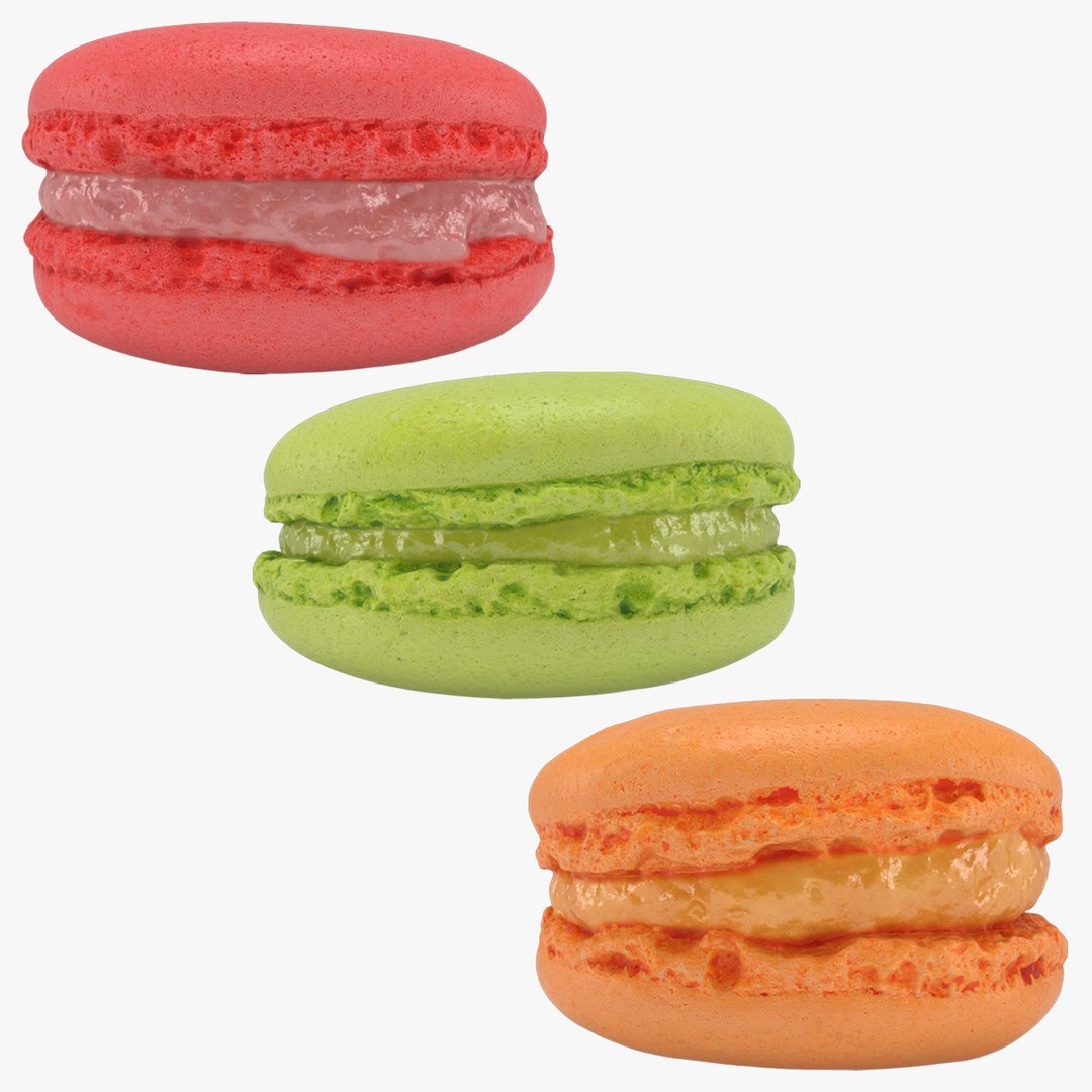 Macaron Set model - TurboSquid 1879995
