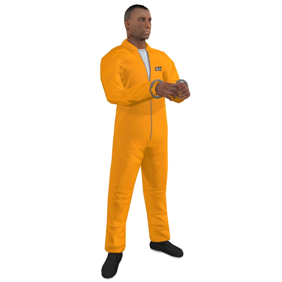 3d pack prisoner rigged model