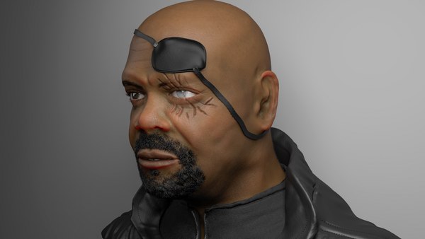 3D bust nick fury model - TurboSquid 1669146