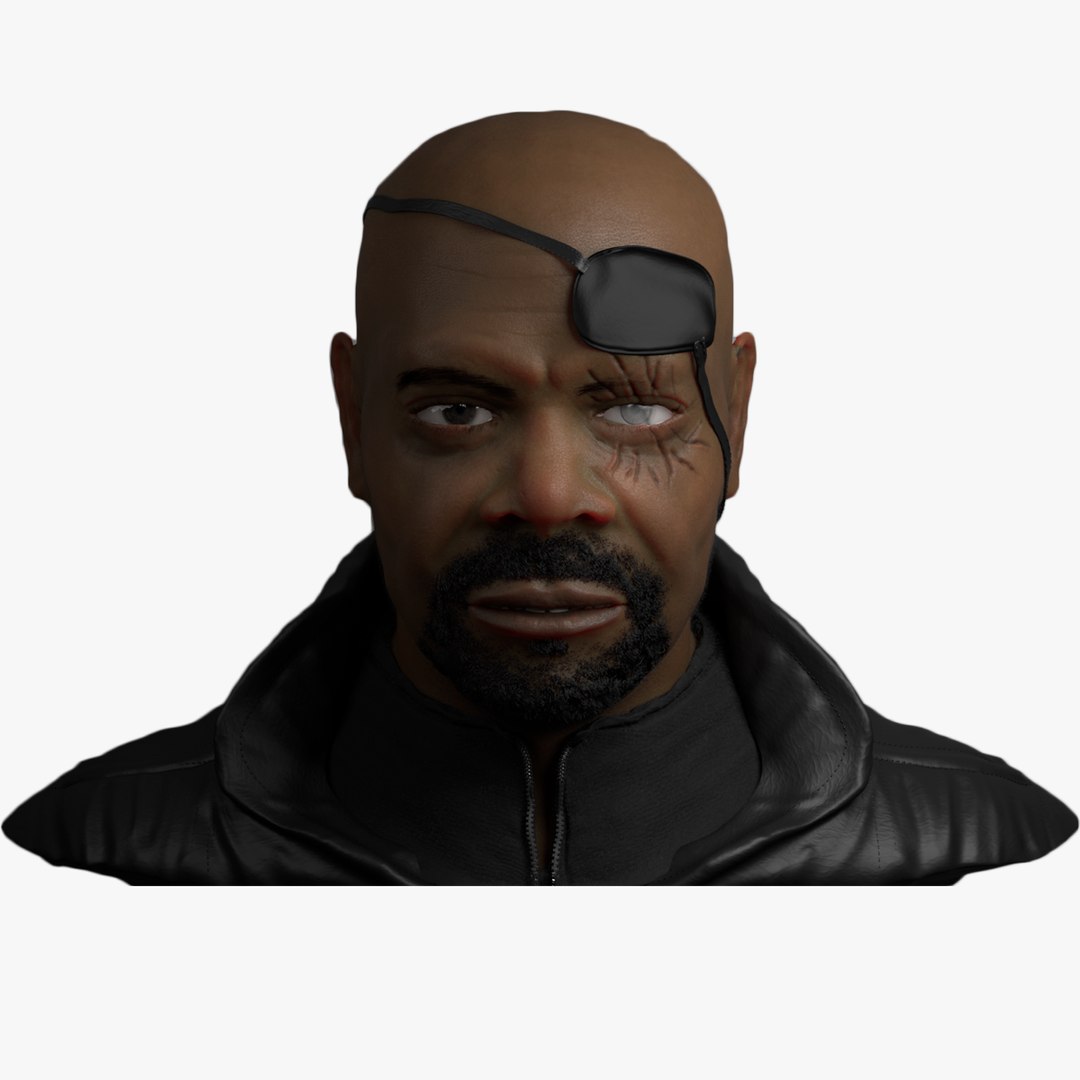 3D bust nick fury model - TurboSquid 1669146
