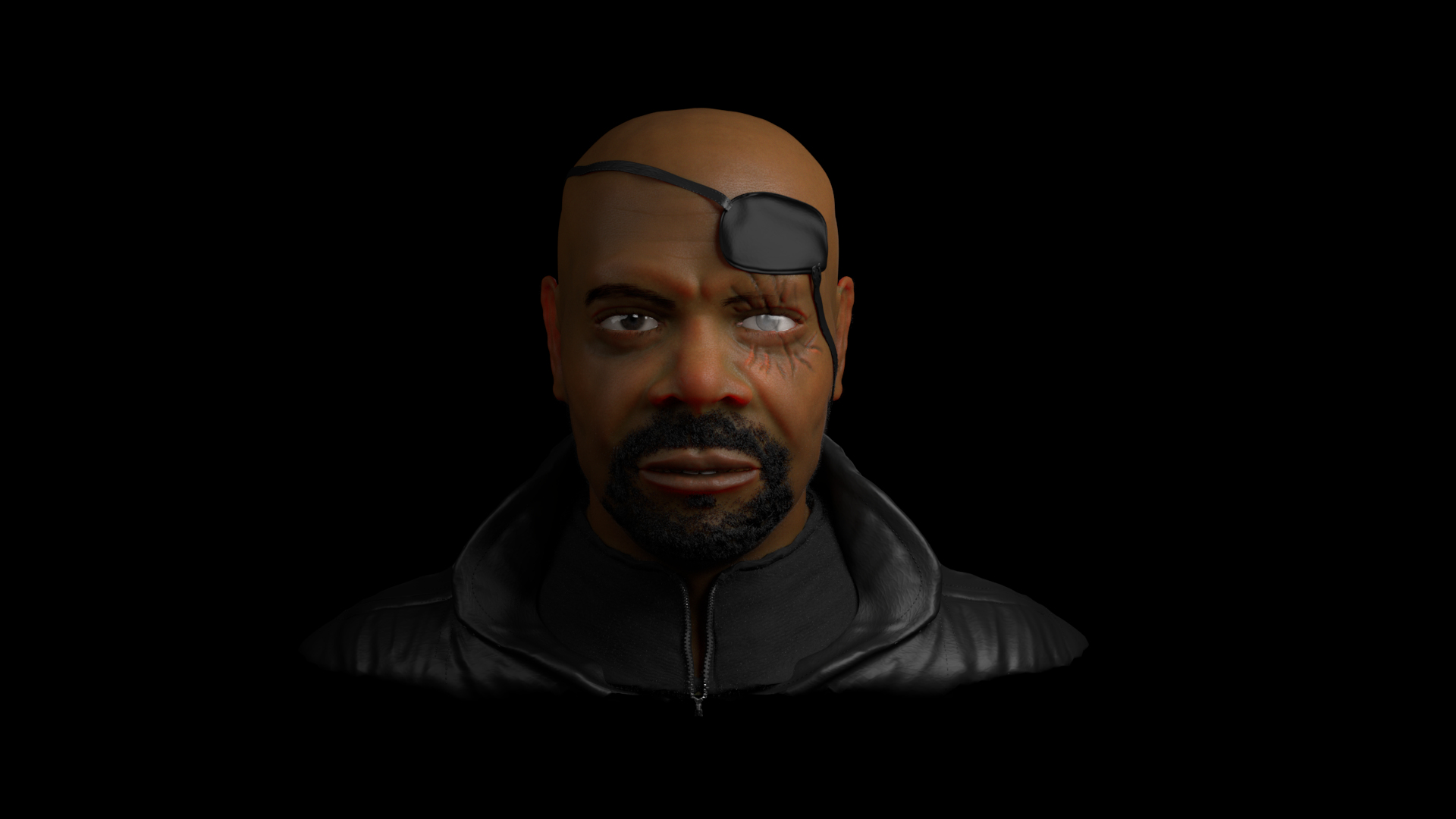 3D bust nick fury model - TurboSquid 1669146