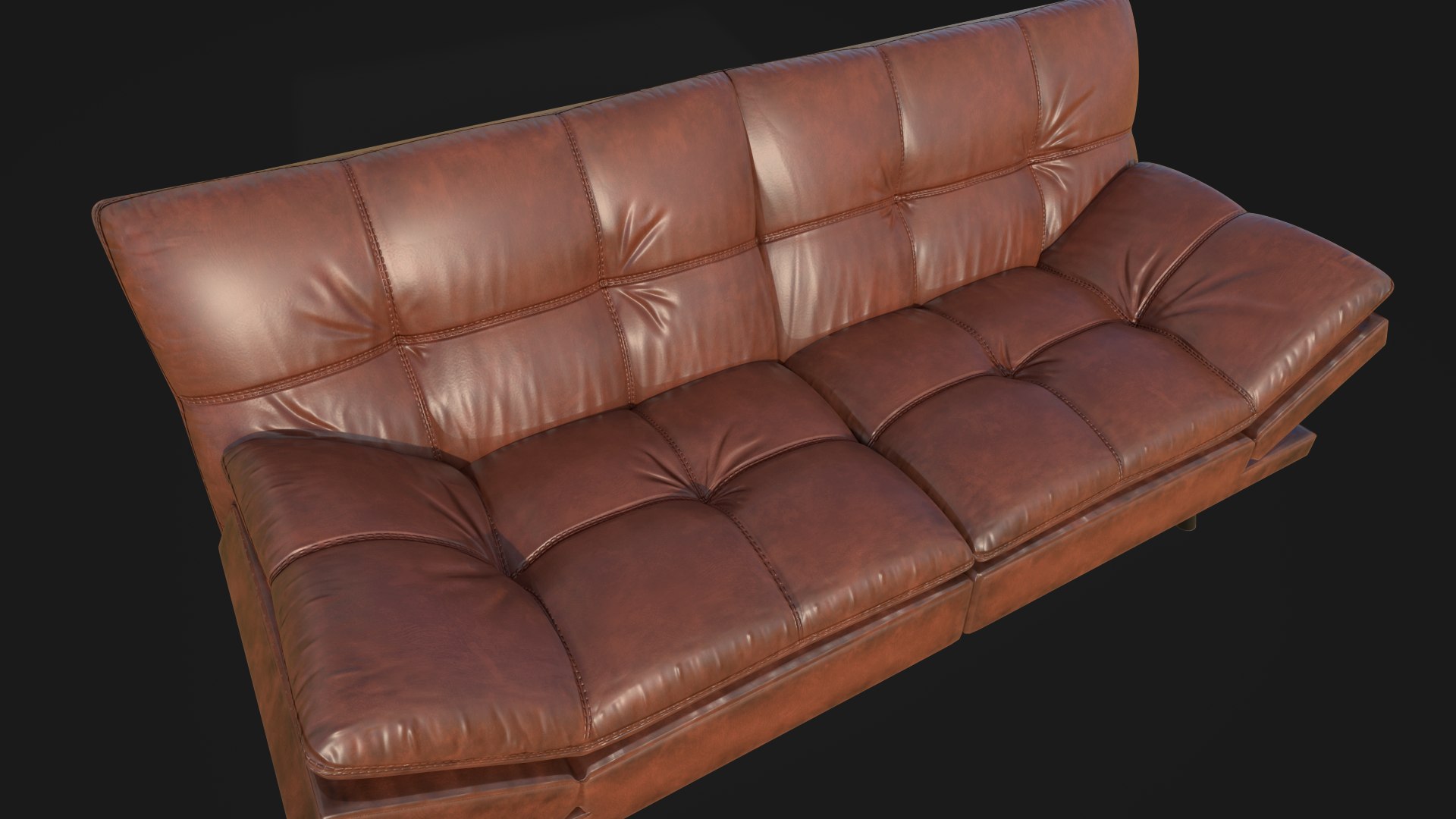 3D Leather Sofa Model - TurboSquid 2216824