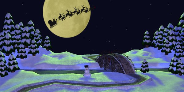3d model of xmas scene pack