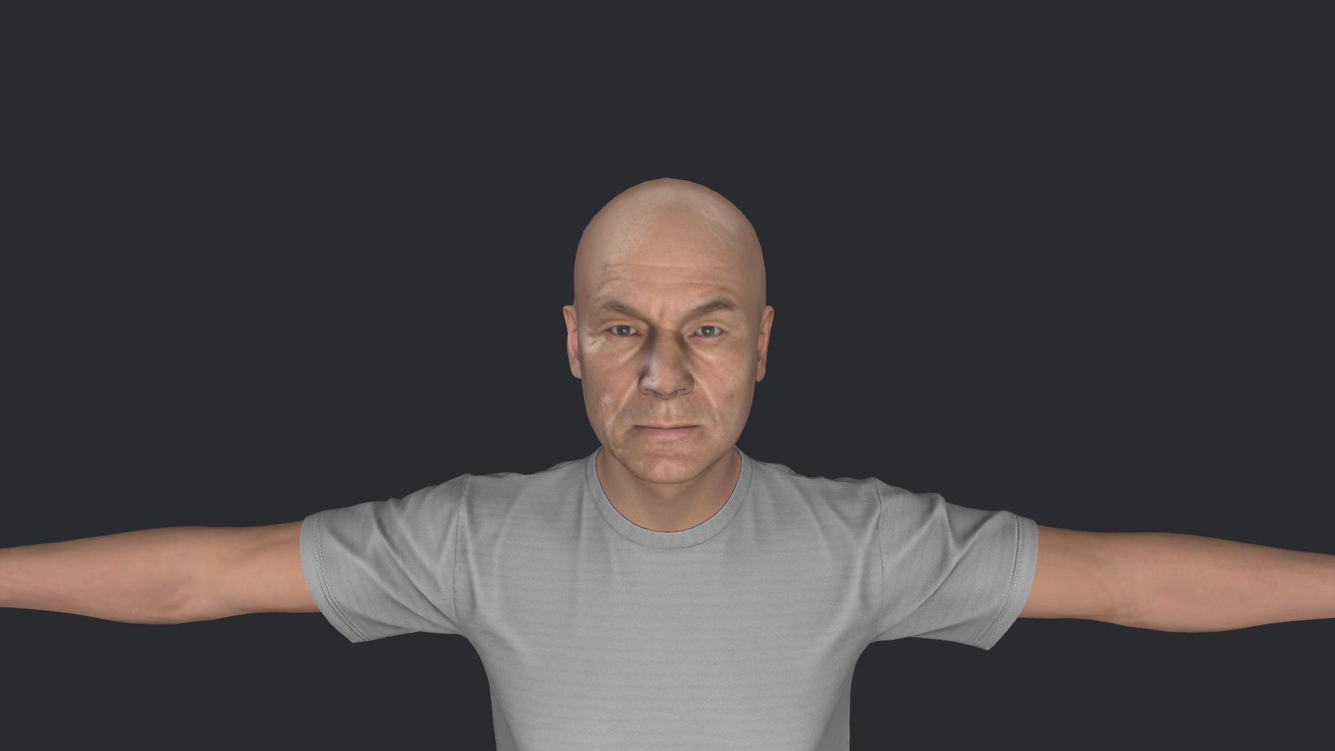 Professor X Charles Xavier Hyper Realistic Full Body Fully Rigged 3D Character 3D model ...