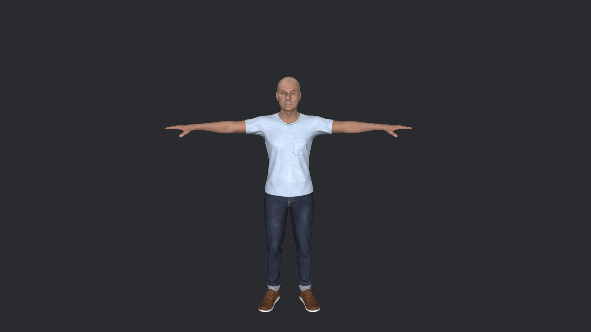 Professor X Charles Xavier Hyper Realistic Full Body Fully Rigged 3D ...