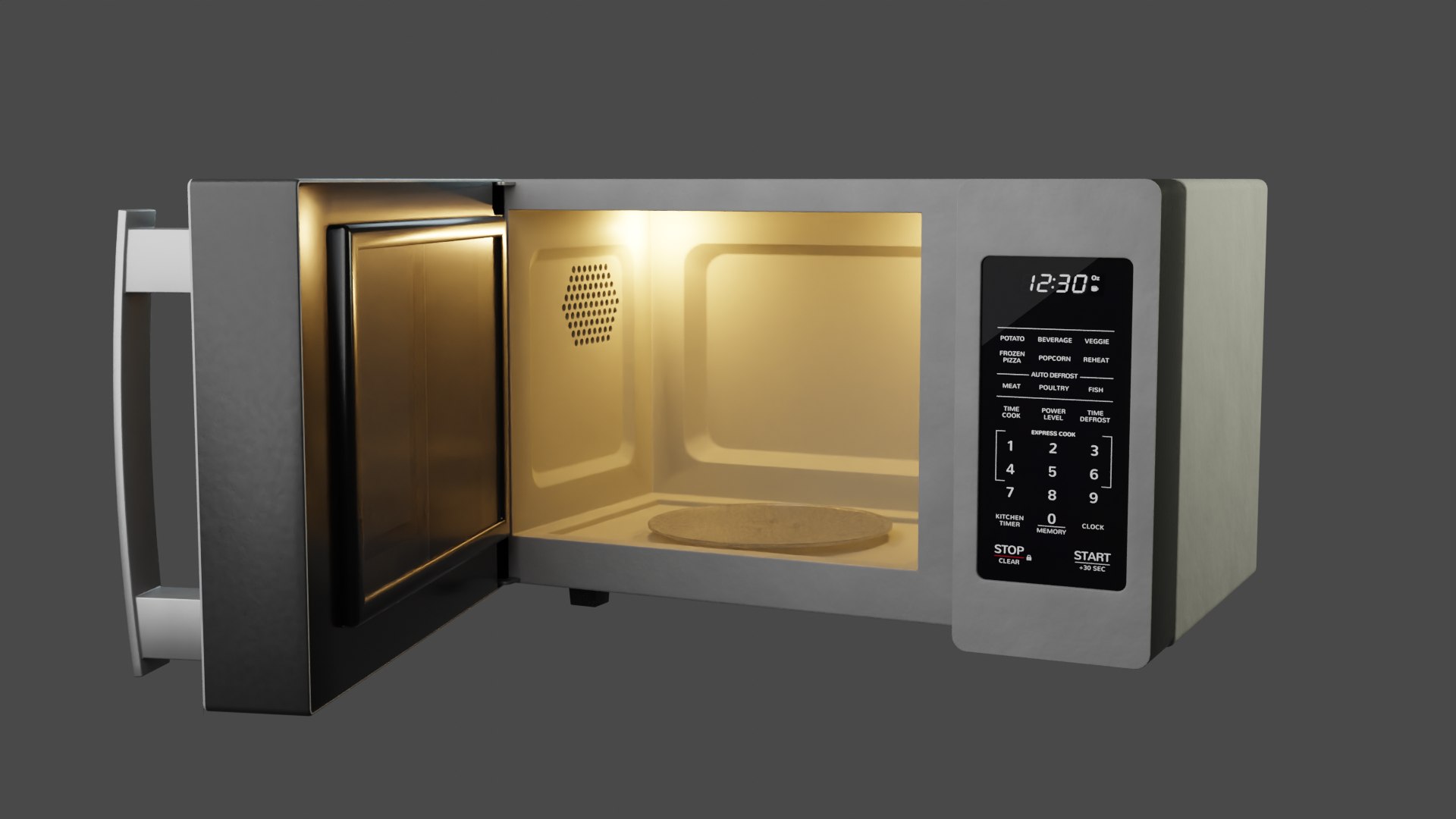 Modern Microwave model - TurboSquid 2105923