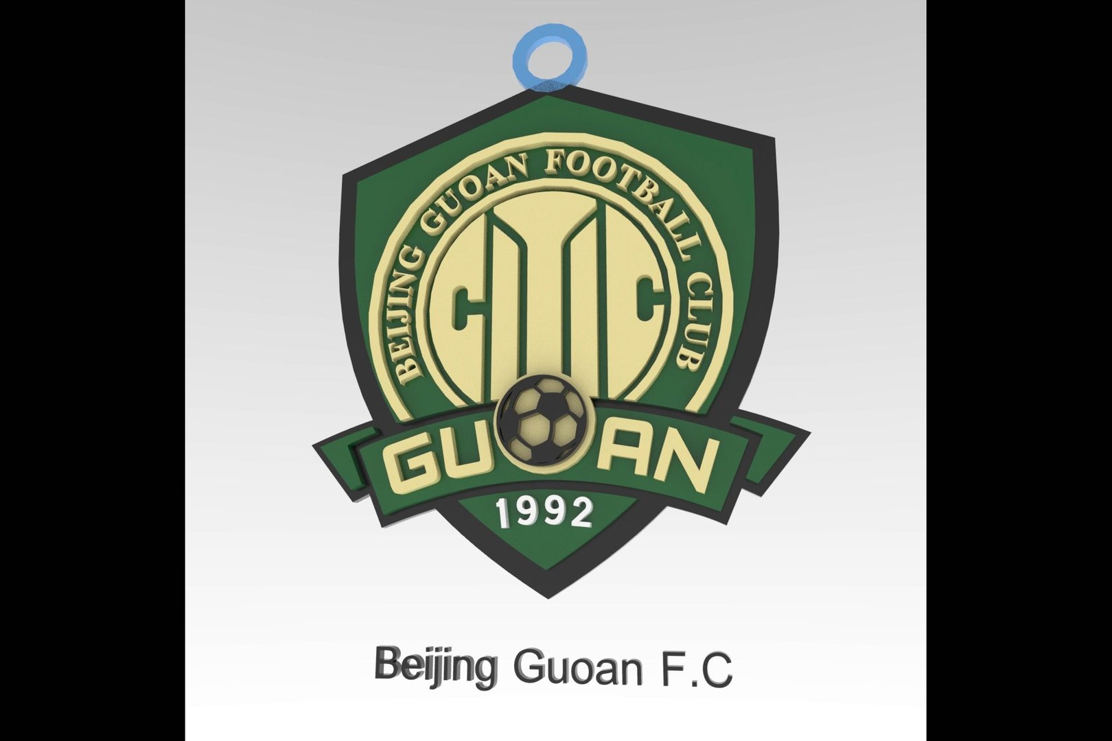 Beijing Guoan FC Logo Shield Printable Keychan And Renderable 3D Model ...