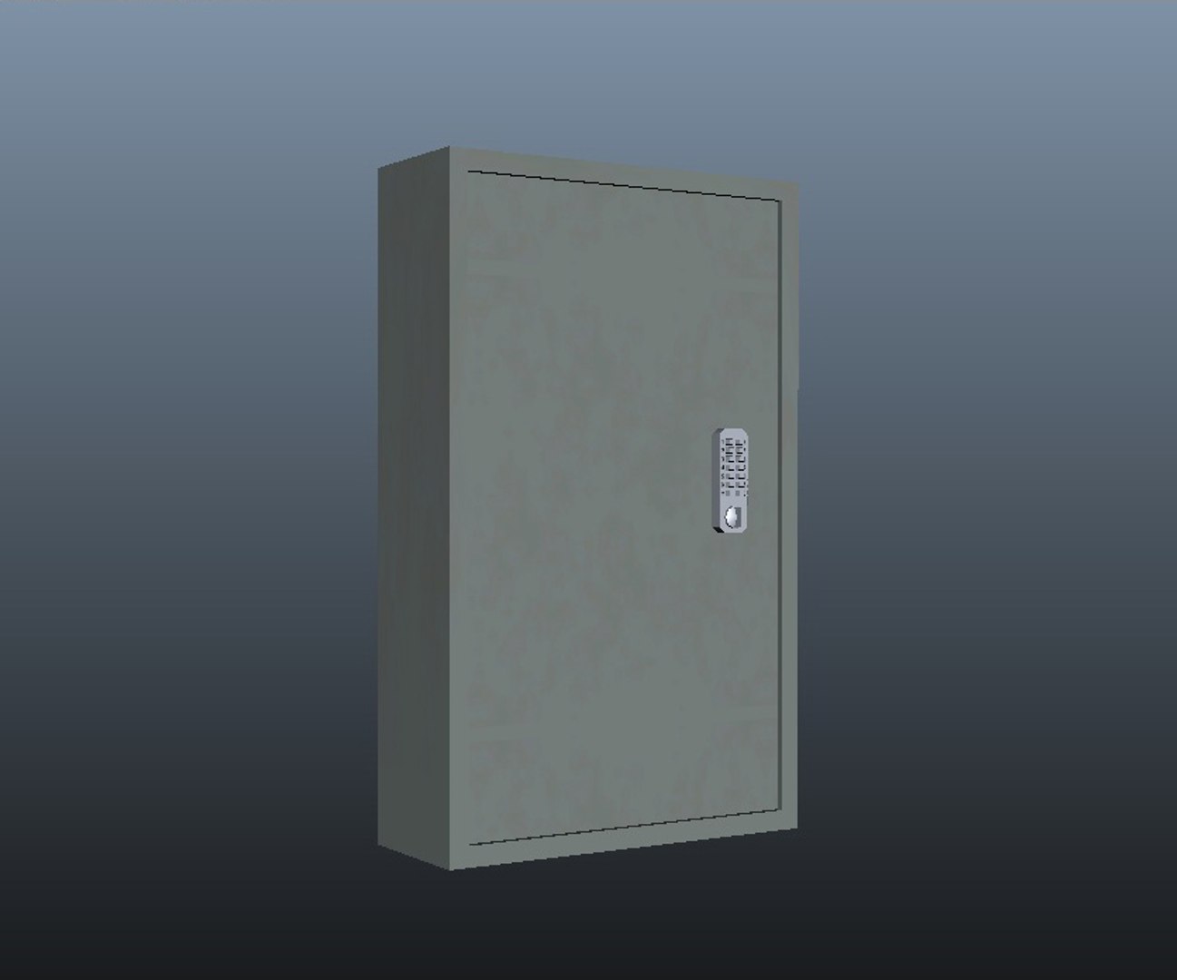 3d Model Wall-mounted Combination Safe