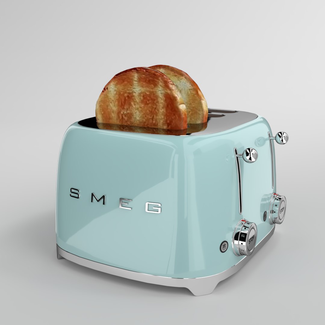 Toast Smeg Toaster Aquamarine 3D Model - TurboSquid 1470819