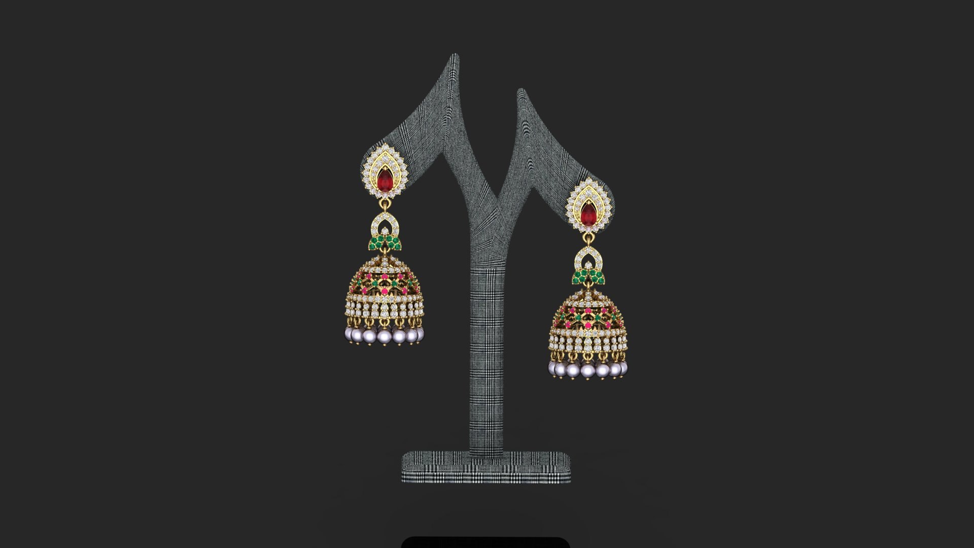 Earring Jhumka 3D Model - TurboSquid 1774815