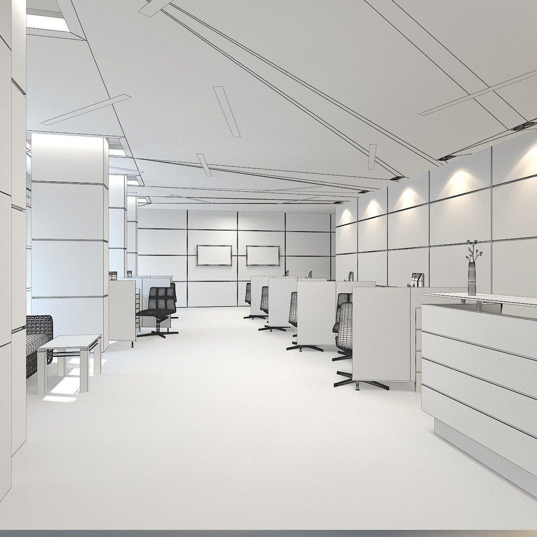 3d model of office interior