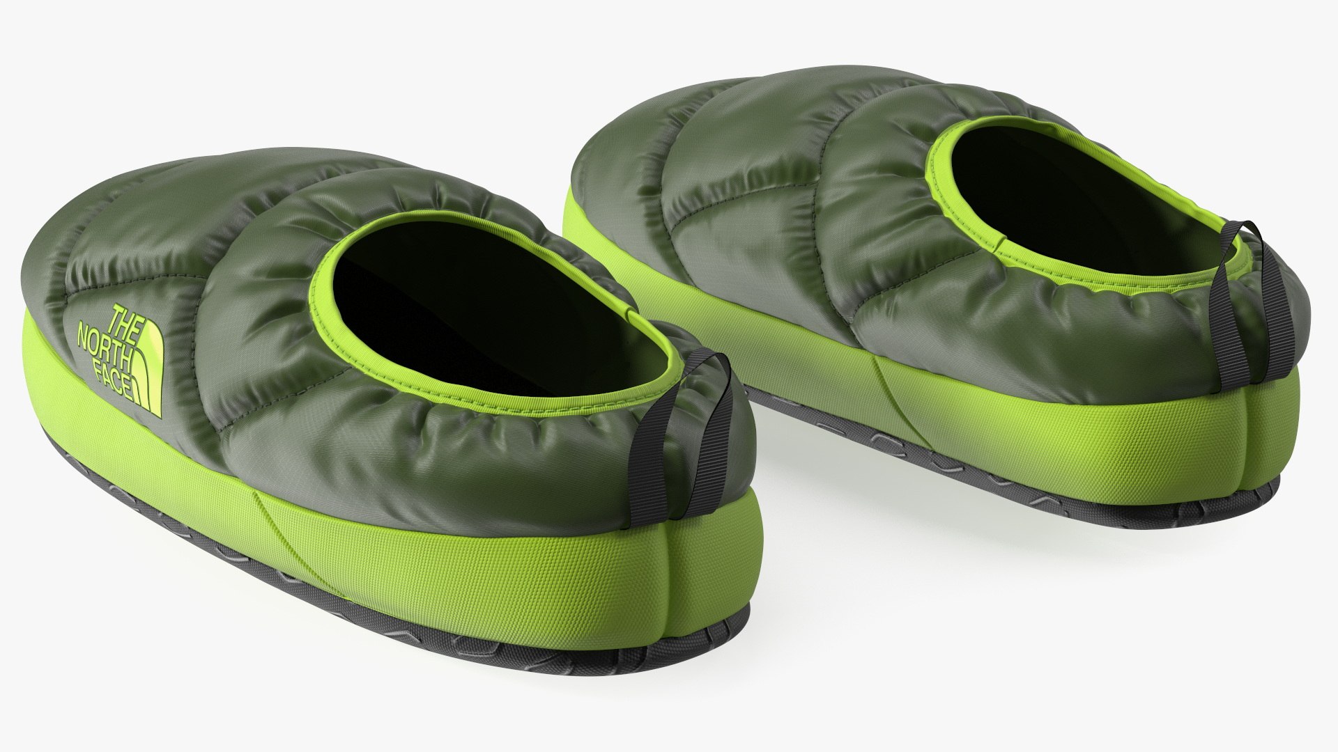 Green North Face Down Slippers Model - TurboSquid 2045447