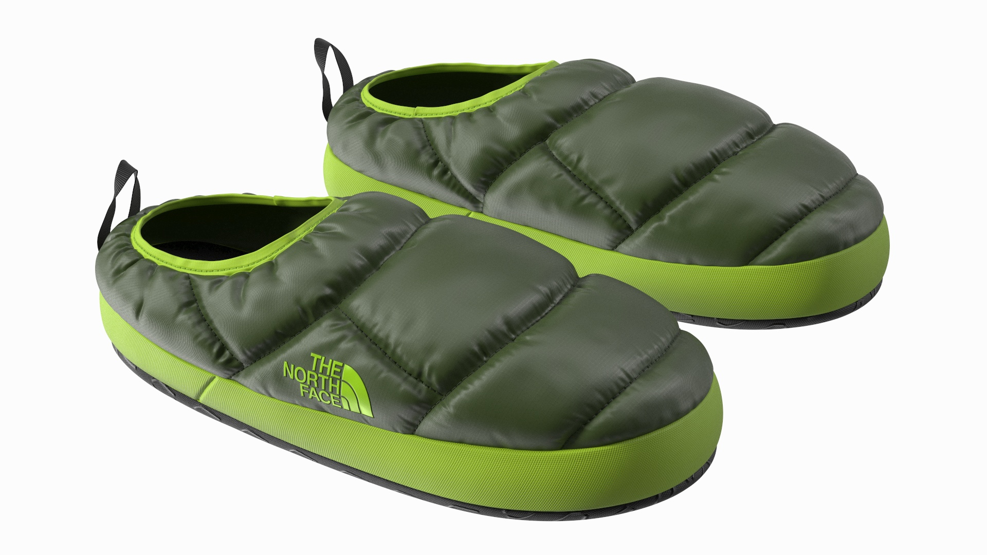 Green North Face Down Slippers Model - TurboSquid 2045447