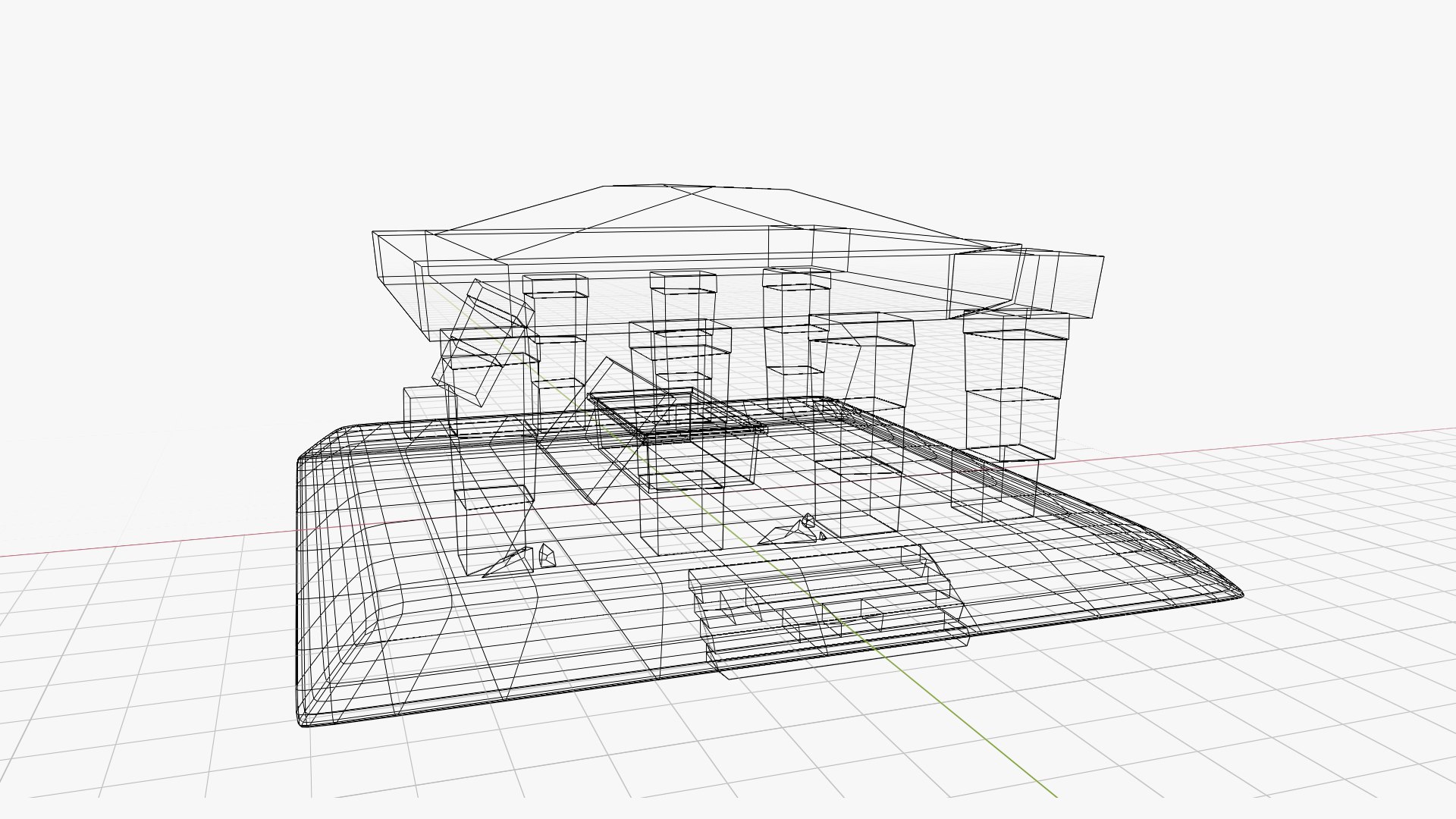 modelo 3d Ancient Sandstone Structure - Worn - Low Poly Model ...