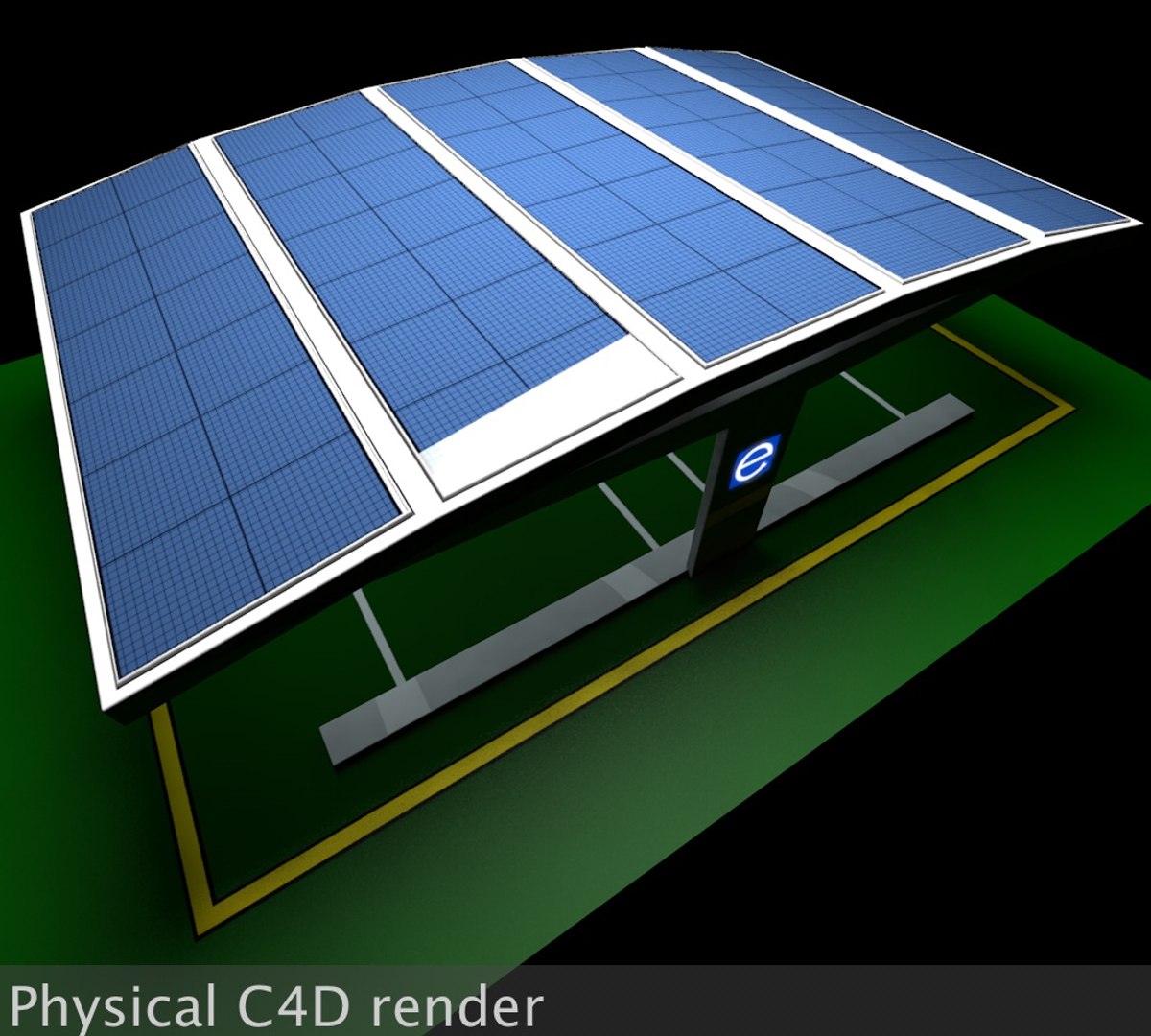 Electric Vehicle Car Charging 3d Model