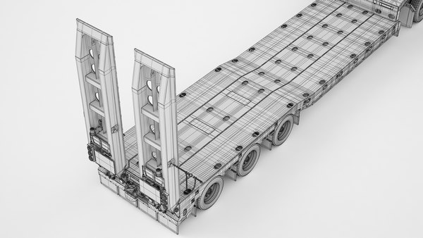 3D Semi Truck Generic Drake Trailer 01 - TurboSquid 1825147