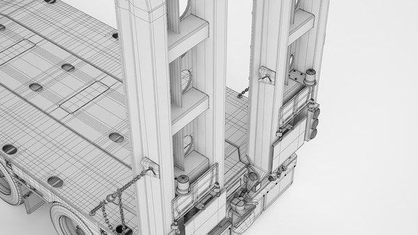 3D Semi Truck Generic Drake Trailer 01 - TurboSquid 1825147