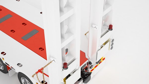 3D Semi Truck Generic Drake Trailer 01 - TurboSquid 1825147