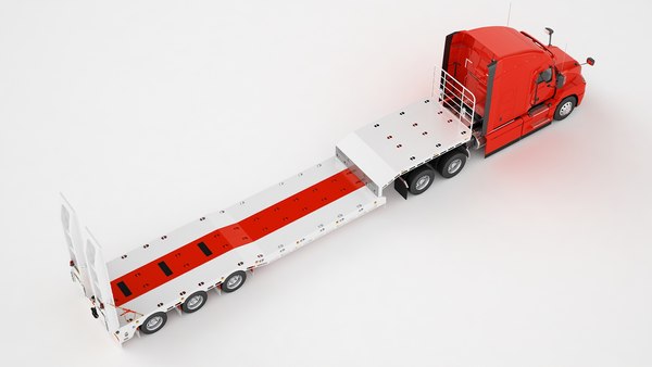 3D Semi Truck Generic Drake Trailer 01 - TurboSquid 1825147