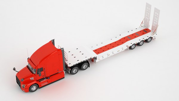 3D Semi Truck Generic Drake Trailer 01 - TurboSquid 1825147