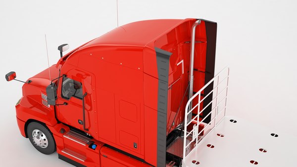 3D Semi Truck Generic Drake Trailer 01 - TurboSquid 1825147