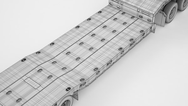 3D Semi Truck Generic Drake Trailer 01 - TurboSquid 1825147