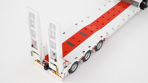 3D Semi Truck Generic Drake Trailer 01 - TurboSquid 1825147